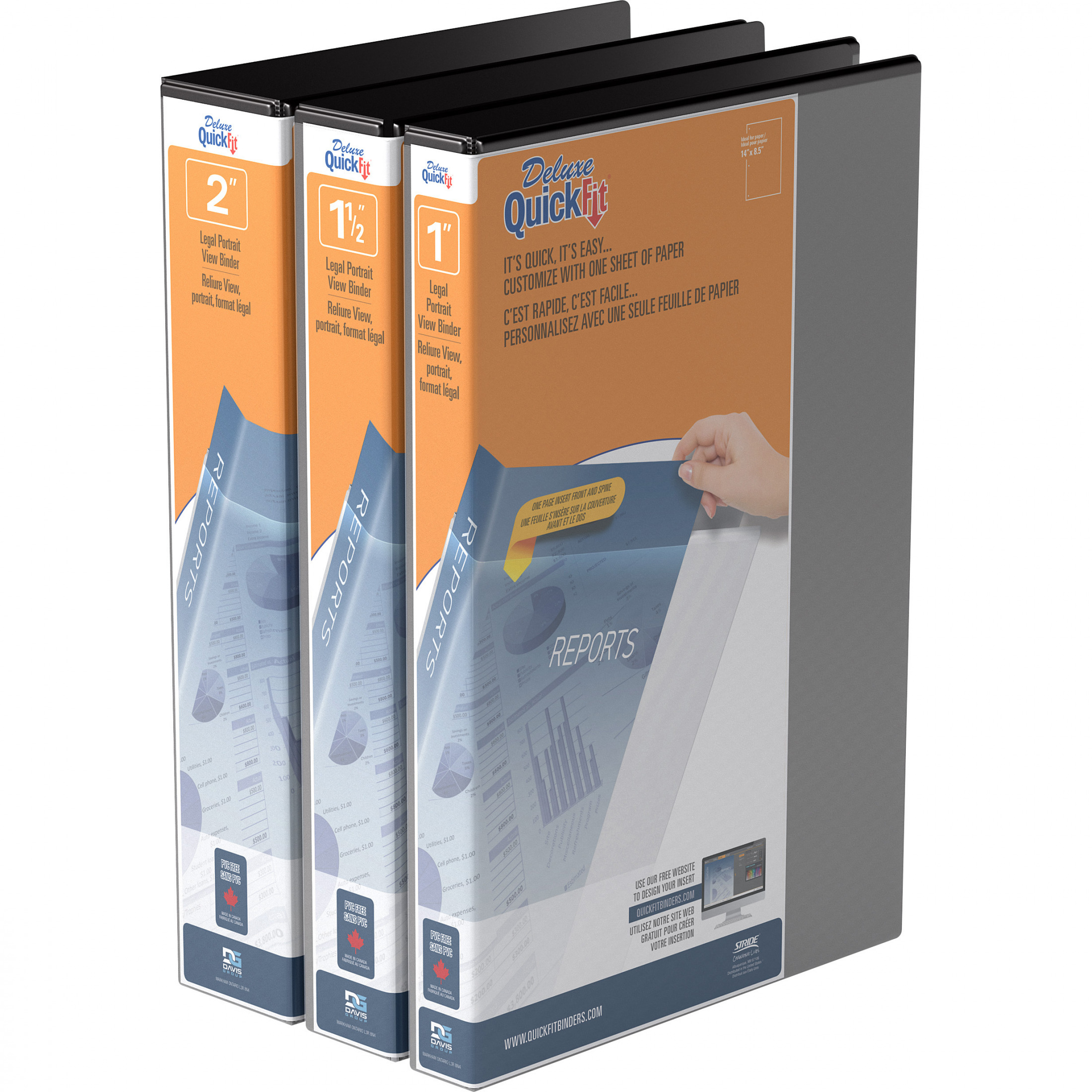 QuickFit® 14″ x 8.5″ | Portrait View Binders | The Binder Shop